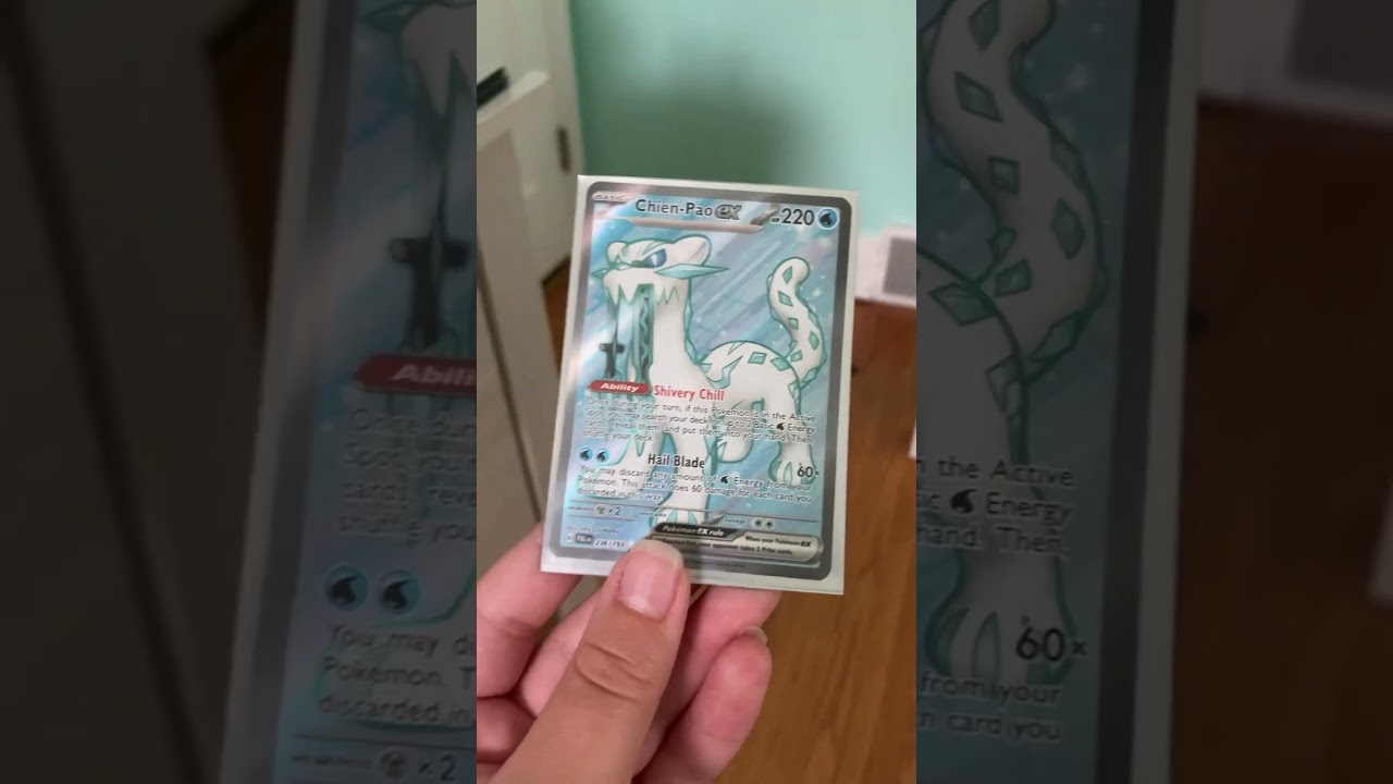 Unfinished drawing of my chien-pao ex Pokémon card  #pokemon #tcg #cards #pokemoncards #shorts #art