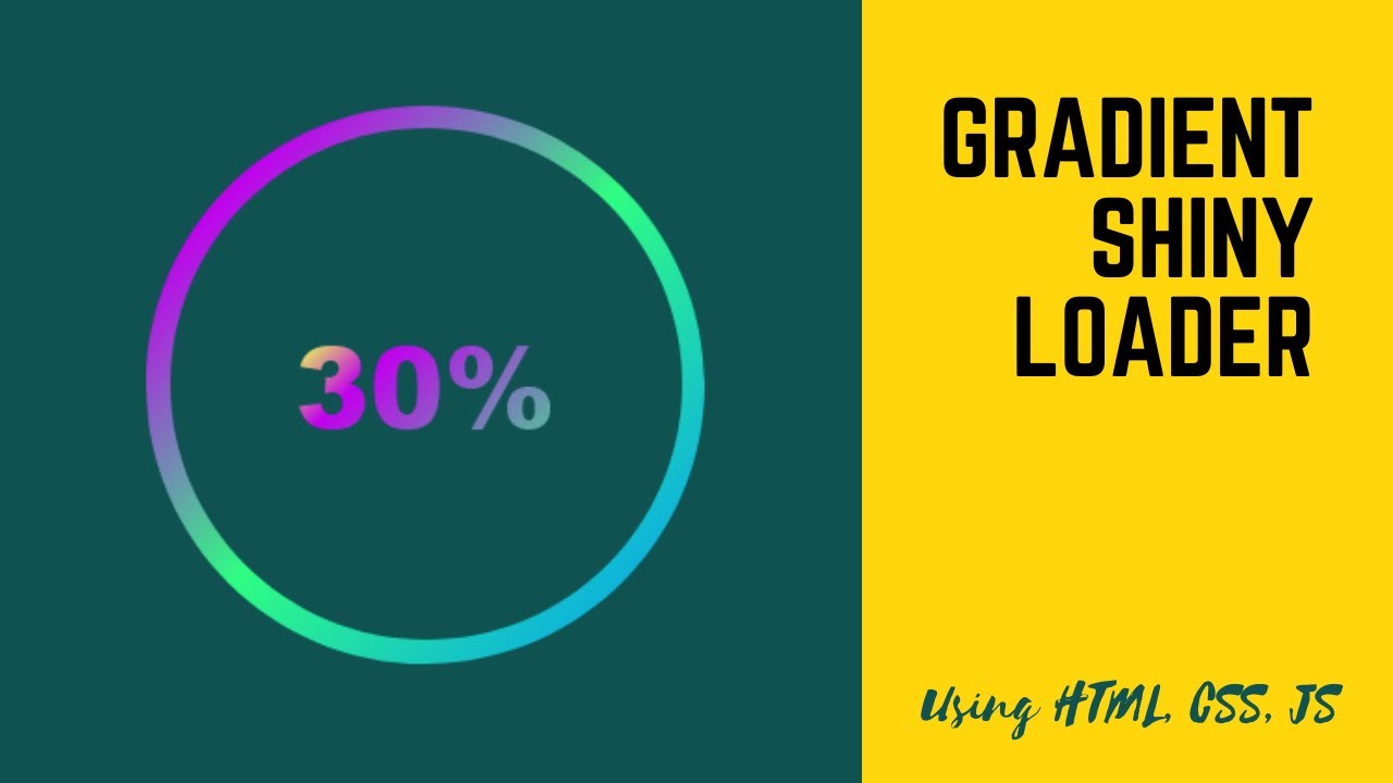 Animated Gradient Shiny Loader Using HTML CSS & JavaScript : @digitalshamyt : Web Design
