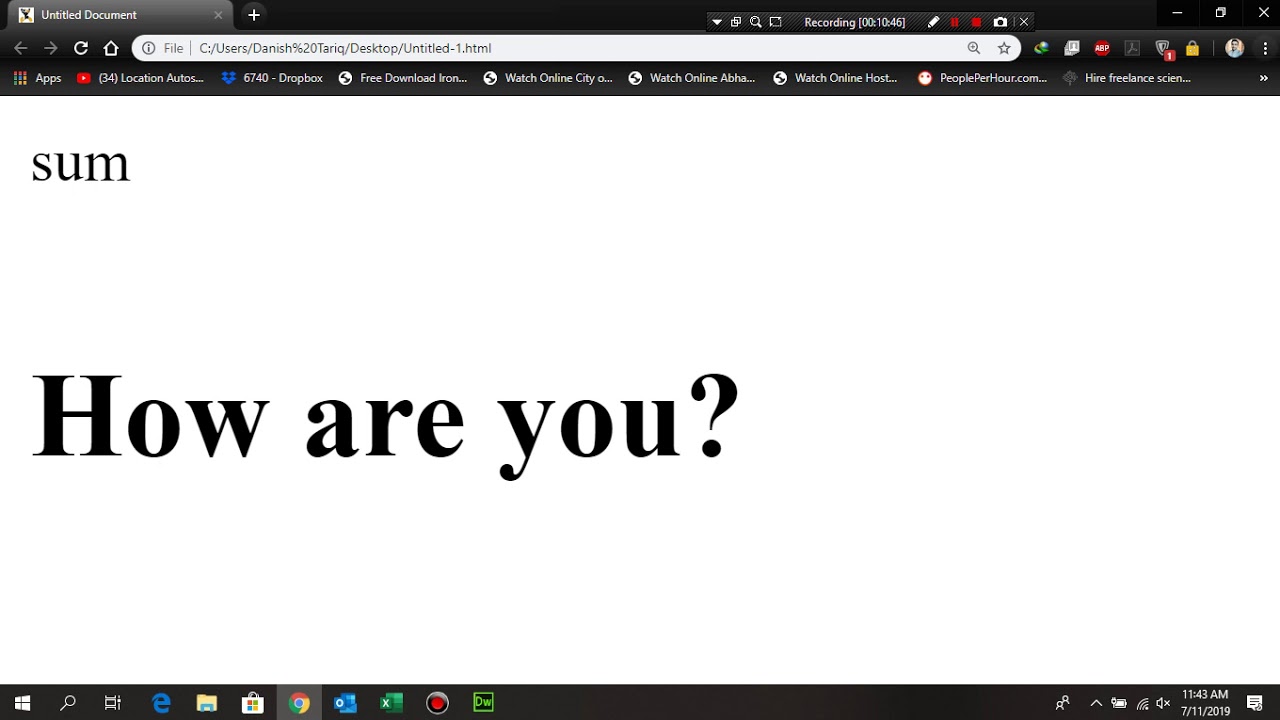JS lecture 1 - write, alert, confirm, prompt, variable