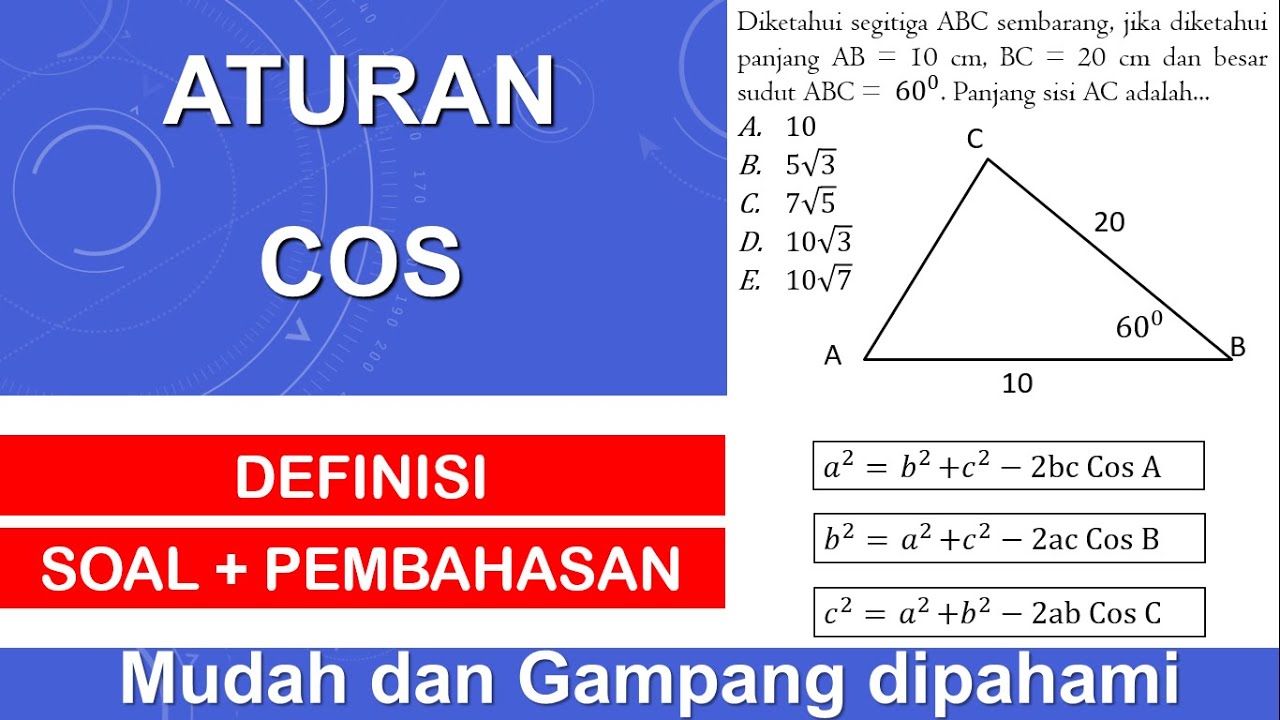 Aturan cosinus | Trigonometri - aturan cos