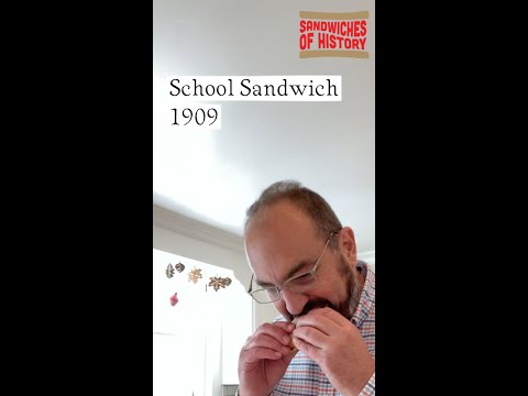 School Sandwich (1909) on Sandwiches of History #sandwichesofyoutube #oldrecipes #oldsandwiches