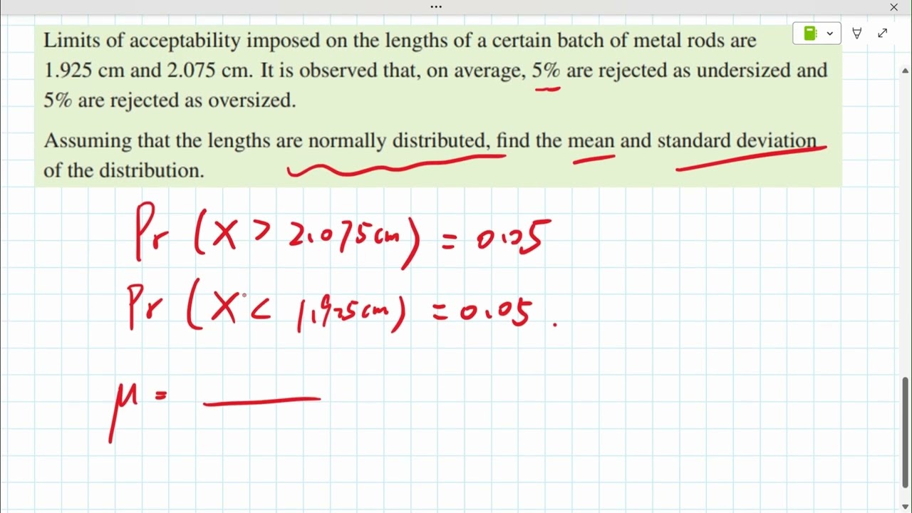 16D Solving problems using the normal distribution