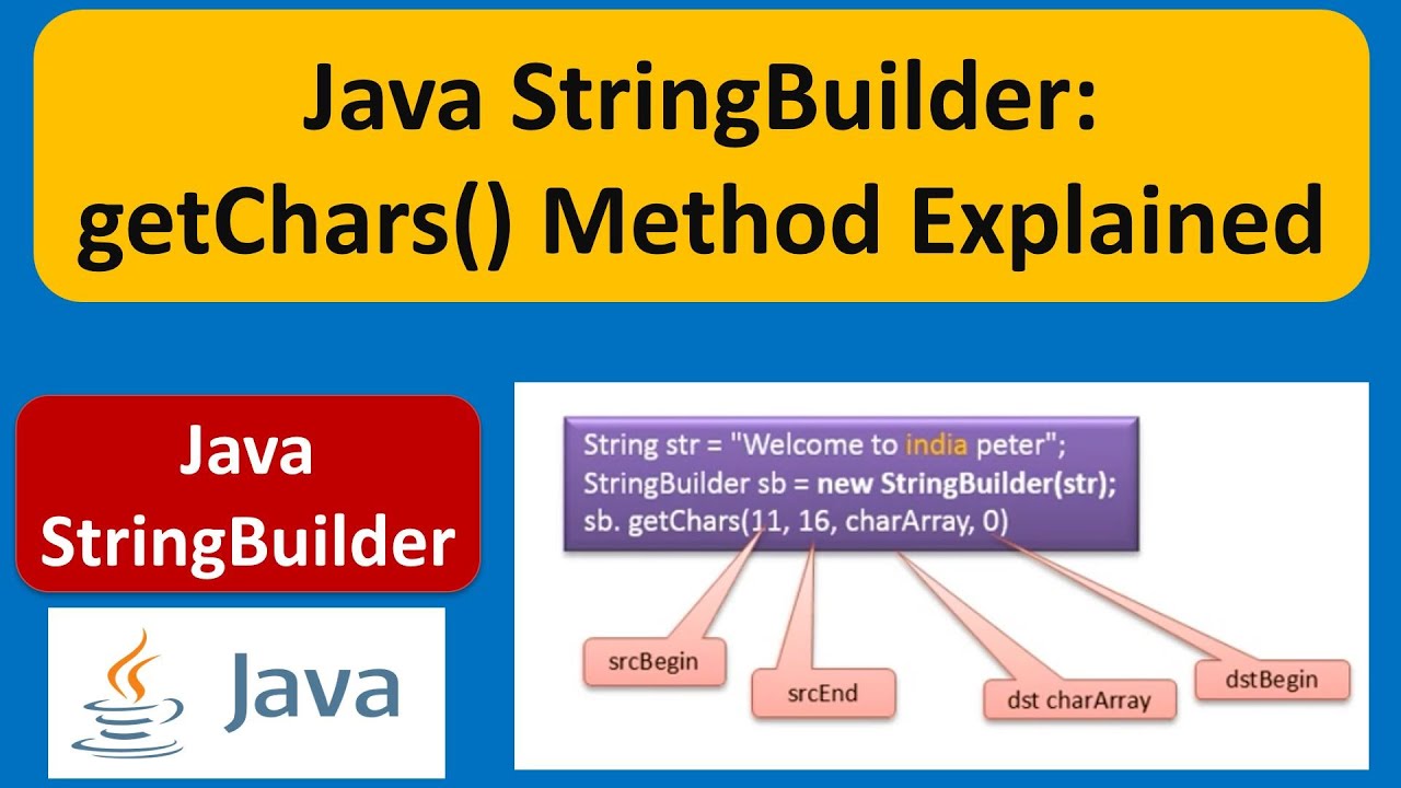Java StringBuilder: getChars() Method Explained | Java Tutorial