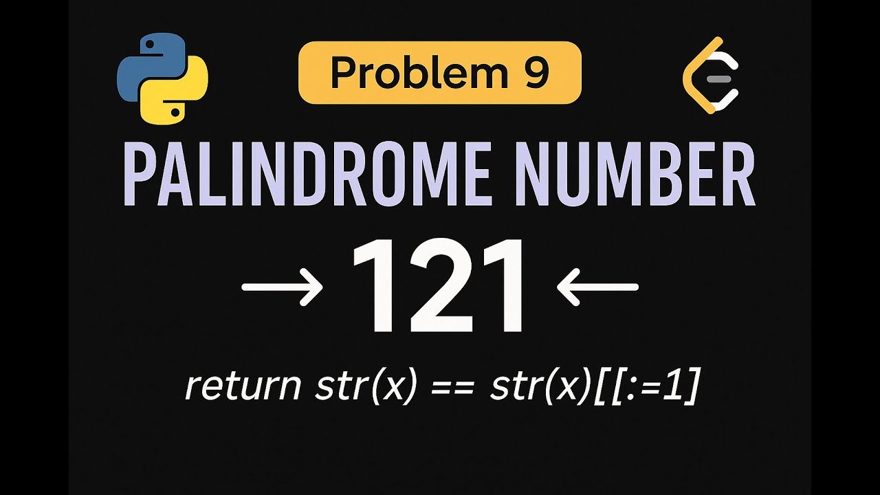 LeetCode 9: Palindrome Number | Python Solution | Two-Pointer Technique