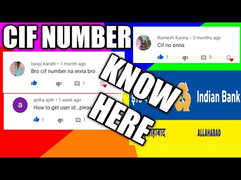 CIF number How to know? Check Here | Indoasis Registration | Nam Tamizh Muthu | Indian Bank #Shorts