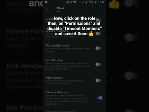 How to disable Timeout Members permission in a role in Discord Mobile #roduz #discord #howto #roles