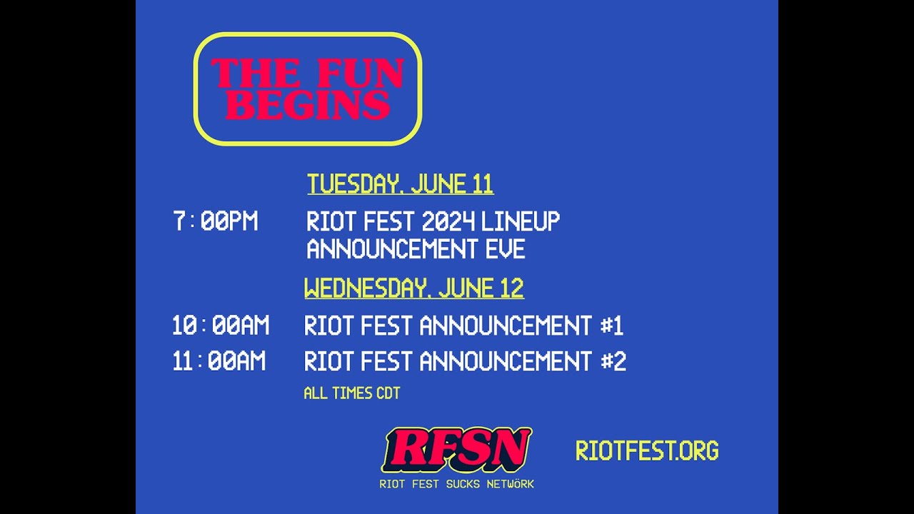 Riot Fest 2024 Announces Lineup, New Venue, and RiotLand