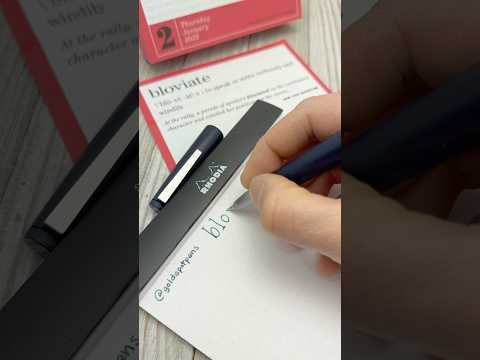 Writing the word of the day with a Lamy 2000, M nib inked with Taccia Sabimidori