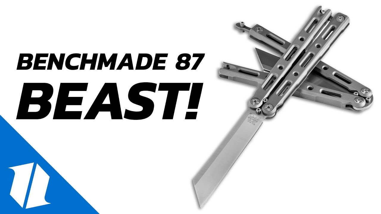 Benchmade 87 Ti Bali-Song Butterfly Knife - Blade HQ