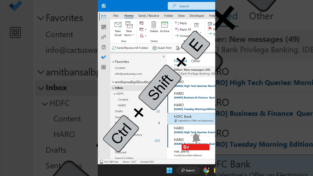 What Does Ctrl + Shift + E Do in Microsoft Outlook? #shorts