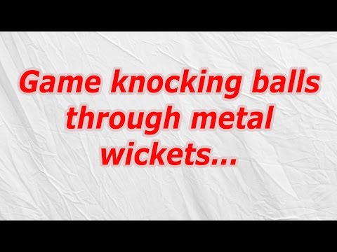 Game knocking balls through metal wickets (CodyCross Crossword Answer)