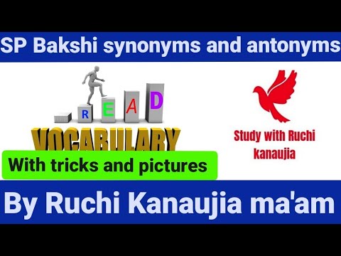 SP Bakshi synonyms and antonyms|with k| vocabulary words | arihant book