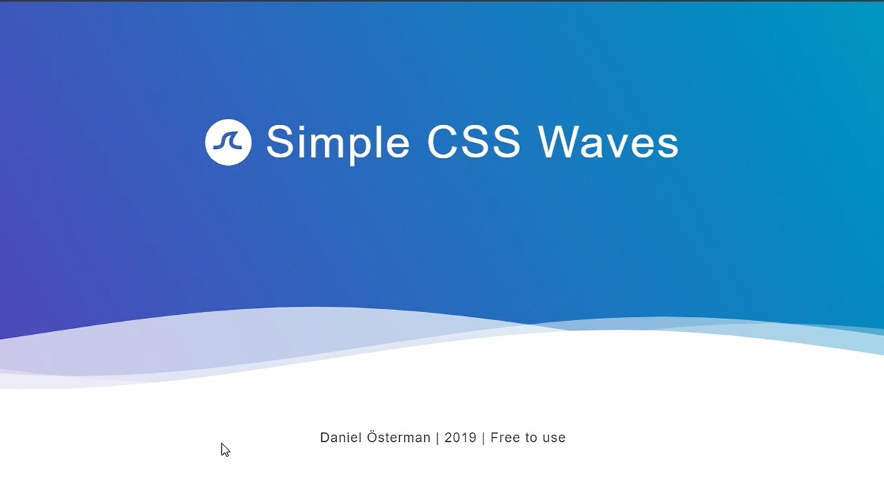 Simple CSS Waves Using HTML CSS Only.