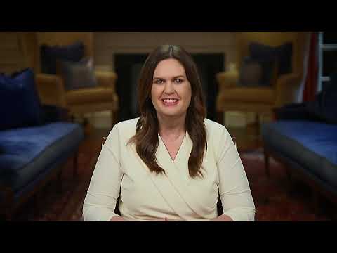 Arkansas Gov. Sarah Huckabee Sanders gives the Republican response to the State of the Union Address