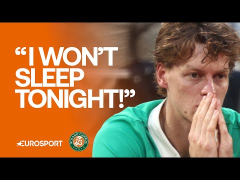 REACTION: Jannik Sinner reacts after losing French Open final classic against Carlos Alcaraz 👏