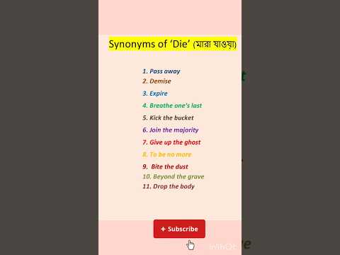 synonyms of die #synonyms #english #vocabulary #die #viralreels #viralvideo #trending #translation