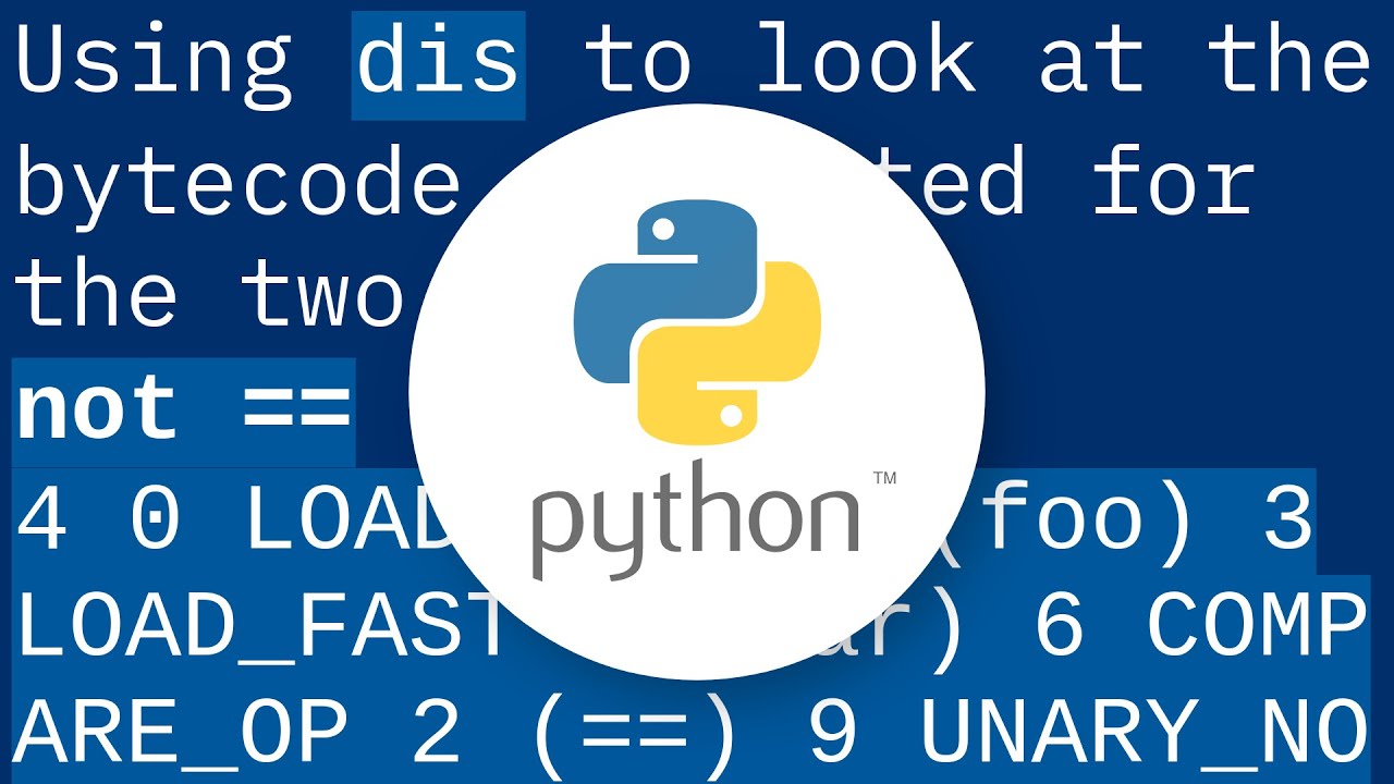Python if not == vs if !=