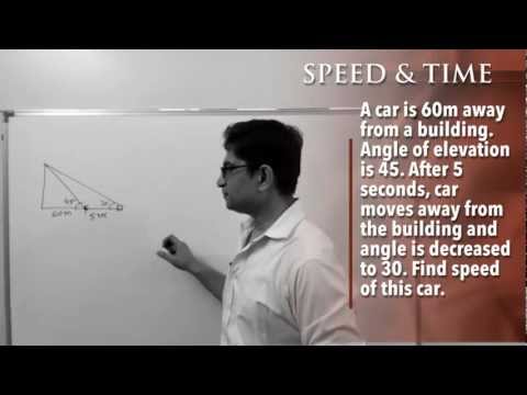 Finding Speed, Time or Distance - Height and Distance, Trigonometry ...