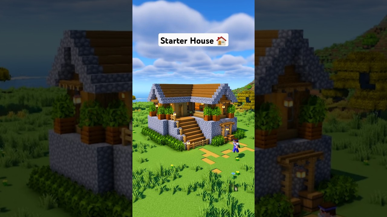 Minecraft Survival Starter House Tutorial 🏠 #minecraft