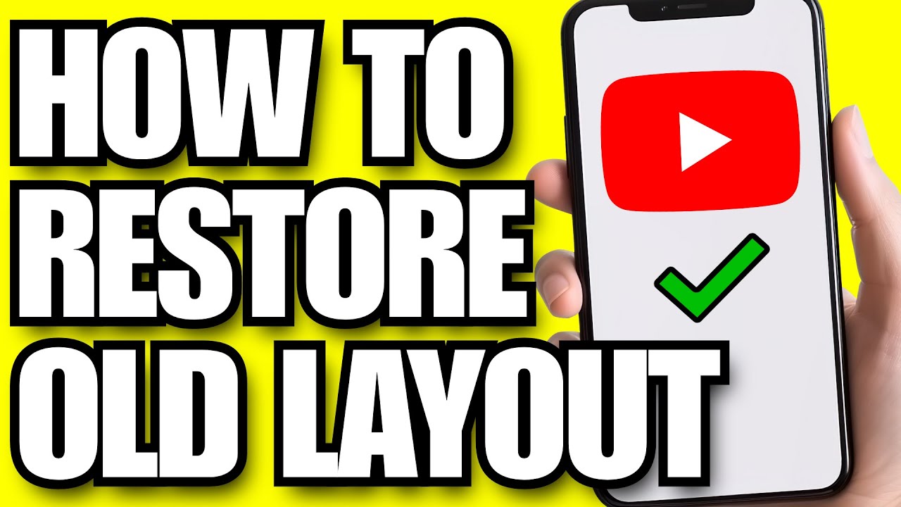How To Restore Old YouTube Layout | Change YT Home Screen Back To Normal (2026)