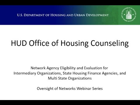 HUD OHC Webinar Network Agency Eligibility and Evaluation - 10/21/15