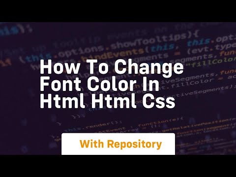 How to change font color in html html css