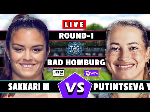 🔴LIVE: SAKKARI M vs PUTINESAVA N • BAD HAMBUR OPEN Gameplay #Sinner #Jarry #Round1 #tennis #atp #AO