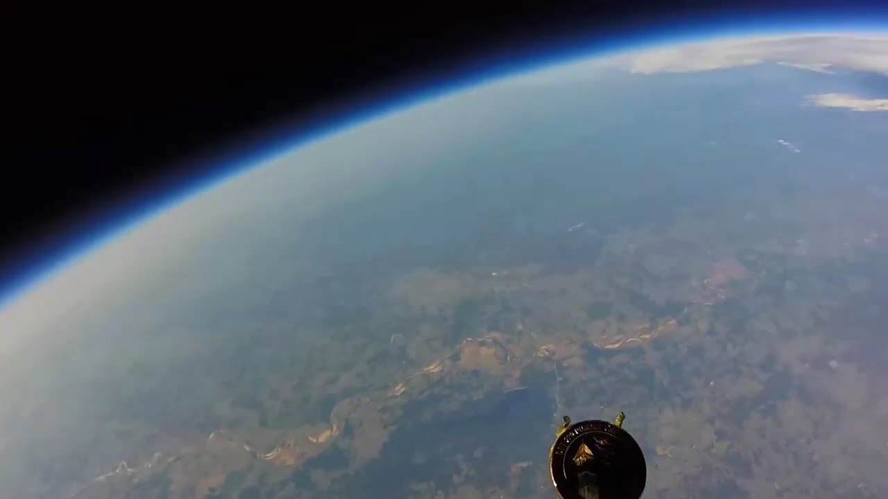 He sent his camera into space by balloon and the result was unexpected