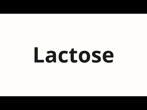 How to pronounce Lactose
