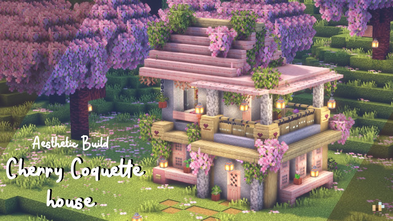 Minecraft: How To Build a 🌸 Cherry Coquette House 🌸 | Snishinka ...