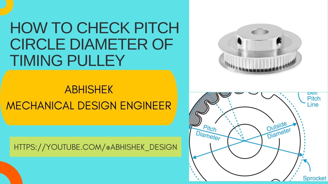 HOW TO CHECK PITCH CIRCLE DIAMETER OF TIMING PULLEY #pcd #mechanical #timing pulley#pulley