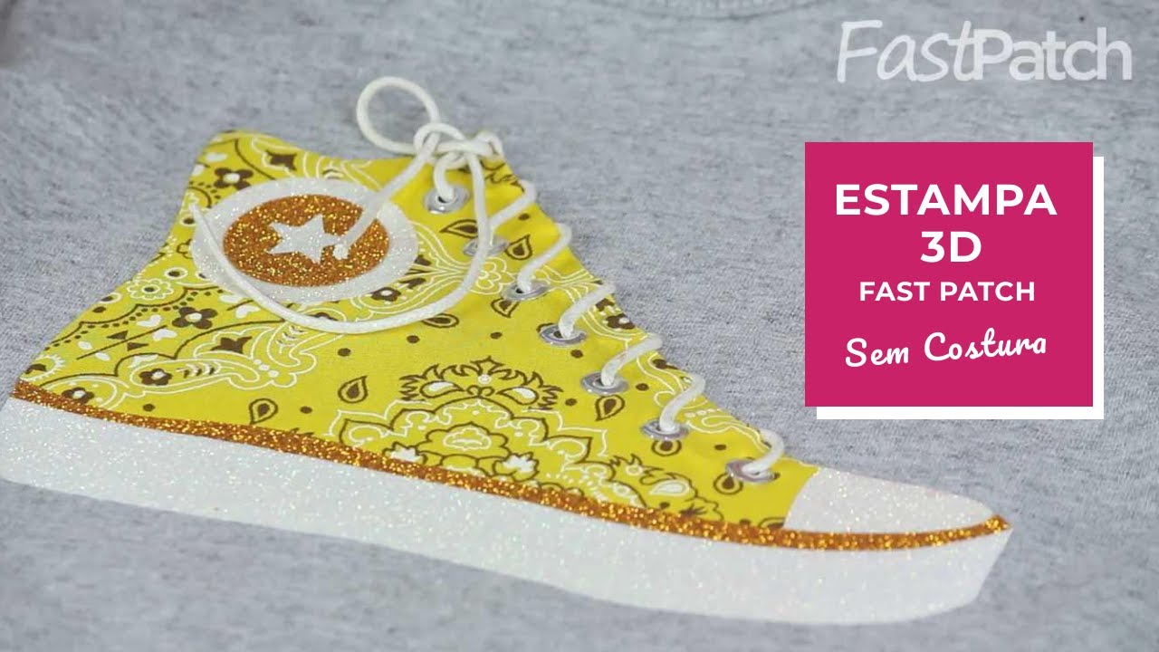 DIY | Estampa 3D com Tecido Fast Patch.