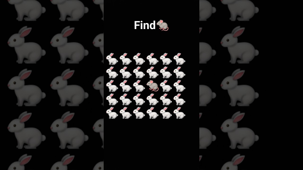 Find part 37  #shorts #shortvideo #find #guess #quiz #emoji #mouse #rabbit