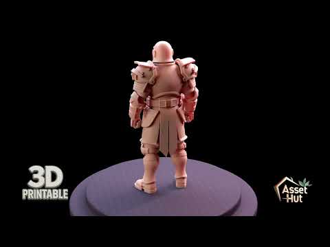 Sci-Fi Bounty Hunter 3D Model Showcase | Asset Hut | 3D Printable