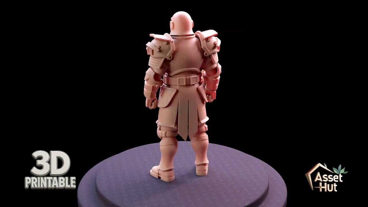 Sci-Fi Bounty Hunter 3D Model Showcase | Asset Hut | 3D Printable