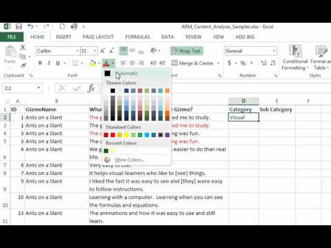 Content Analsyis of Open-Ended Questions