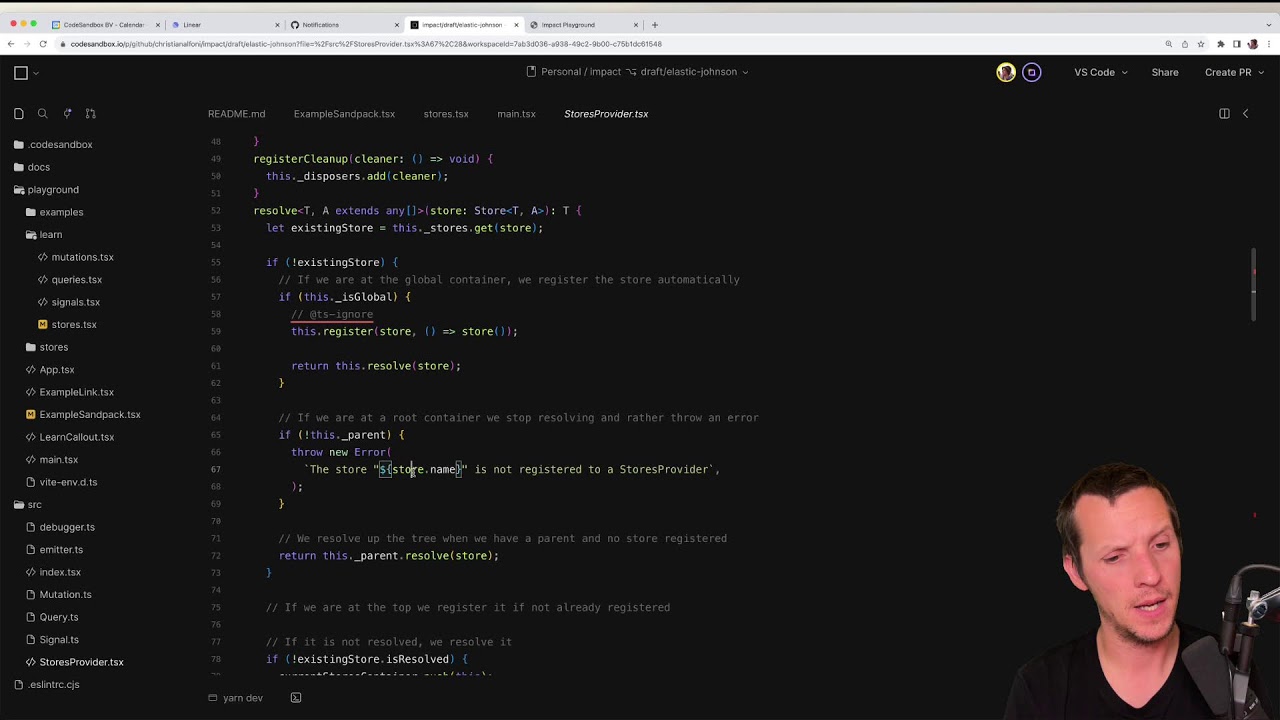Testing CodeSandbox stream setup