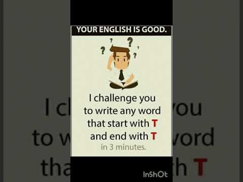 Write a word that starts with T and ends with T #challenges #wordbuilding #guessme #didyouknowthis