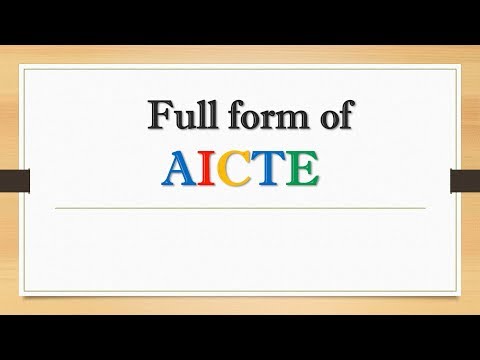 Full Form Of AICTE || Did You Know?