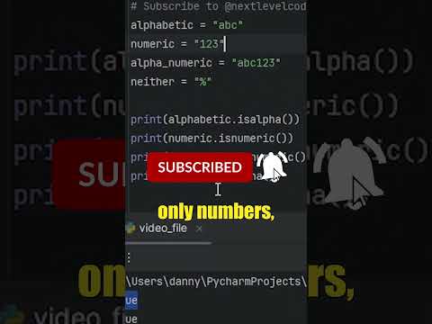 How to tell if Python strings are letters or numbers #shorts #coding #python #pythonprogramming