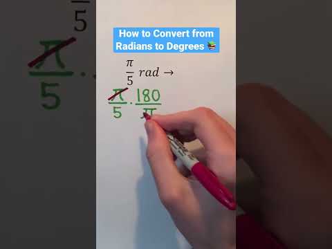 How to Convert from Radians to Degrees 📚 #Shorts #algebra #math #maths #mathematics #education