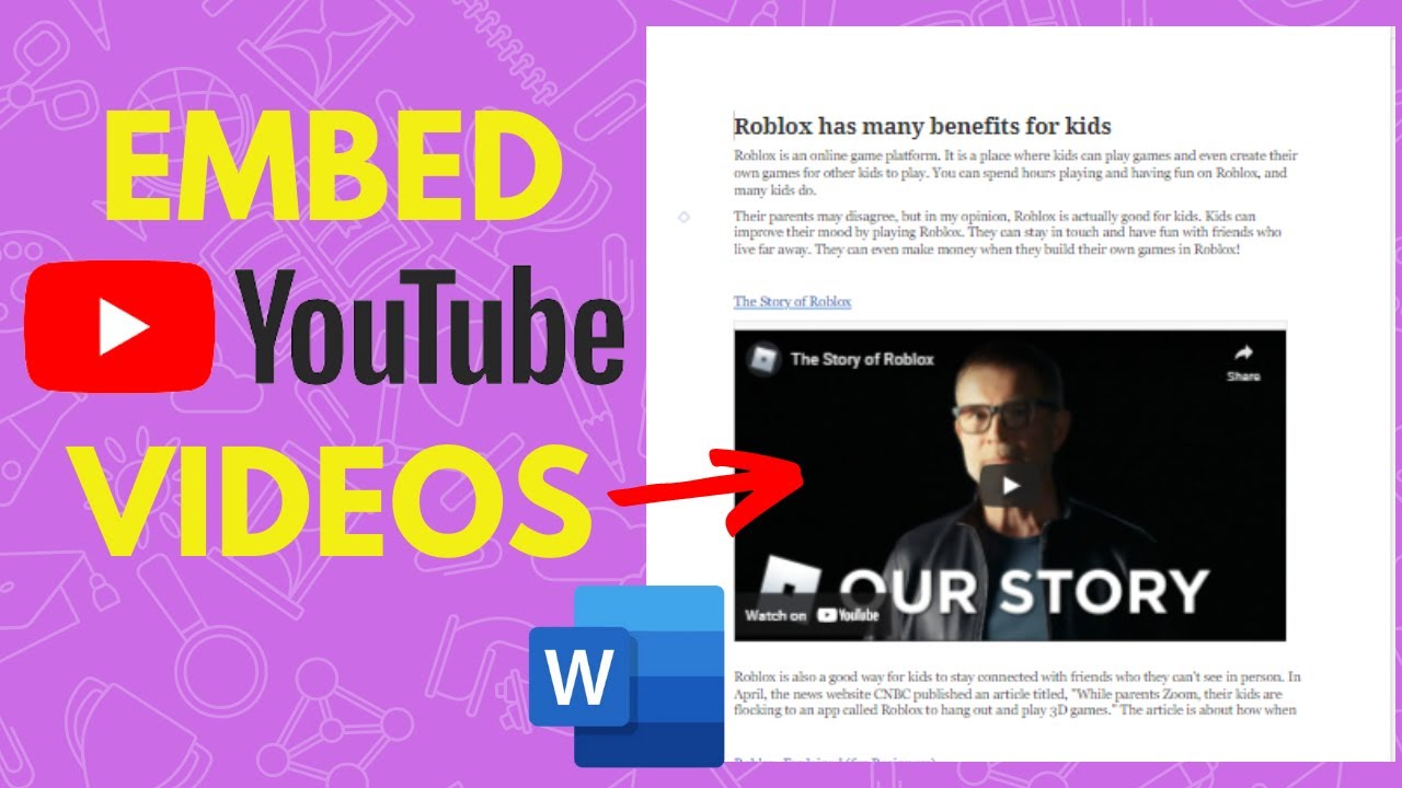 Embed a YouTube Video Inside a Word Document