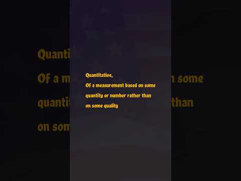 Quantitative Pronunciation & Meaning American English #english #pronunciation #americanaccent