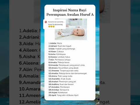 Ide Nama Bayi Perempuan Awalan Huruf A Cantik dan Bagus #idenamabayi #namabayiperempuan