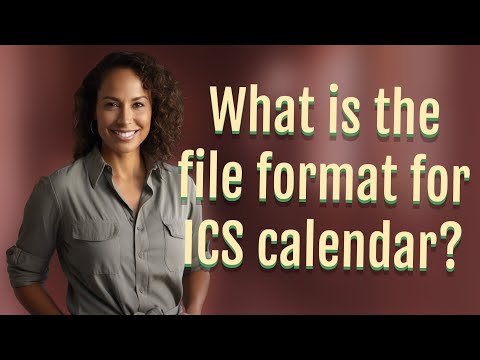 What is the file format for ICS calendar?