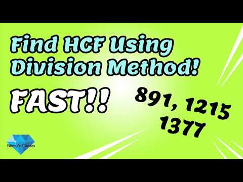 Finding HCF by division method