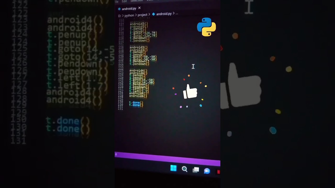 Android logo using python turtle