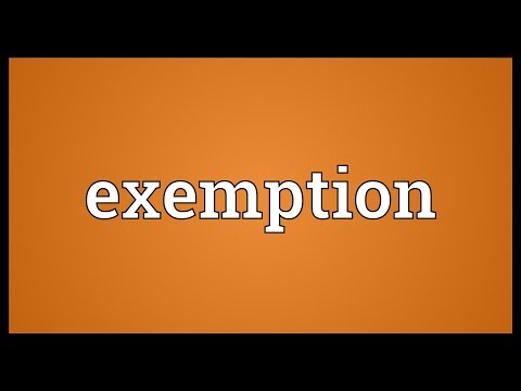 Exemption Meaning