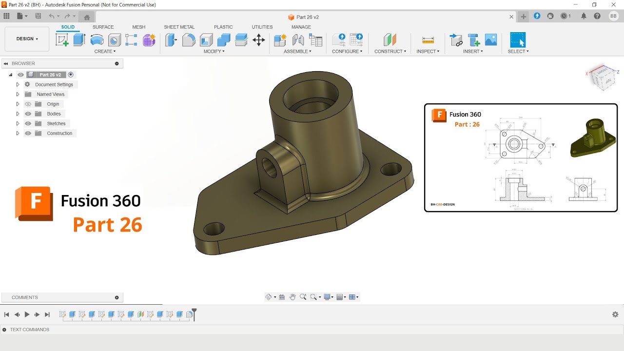 Fusion 360 tutorial 3D Modeling: Part 26