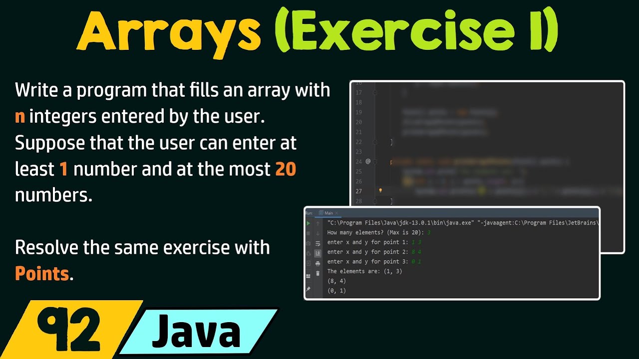 Arrays in Java (Exercise 1)